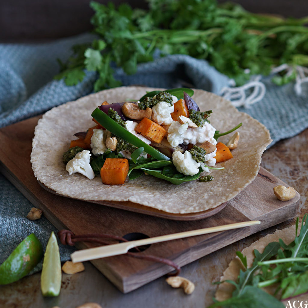 Wraps med søtpotet og cottage cheese - ENEstående Mat